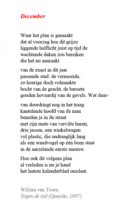 Gedicht voor oudejaarsavond | Poëziecentrum